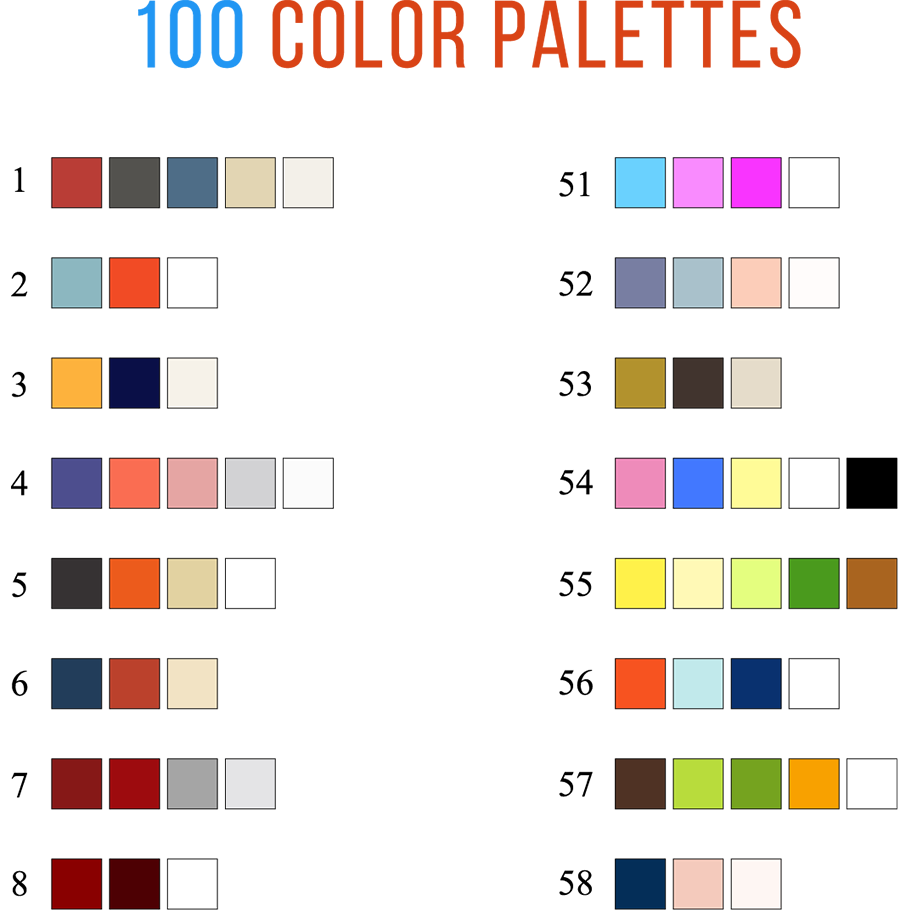 100 Real Color Palettes Inspired by Best-Selling Digital Products