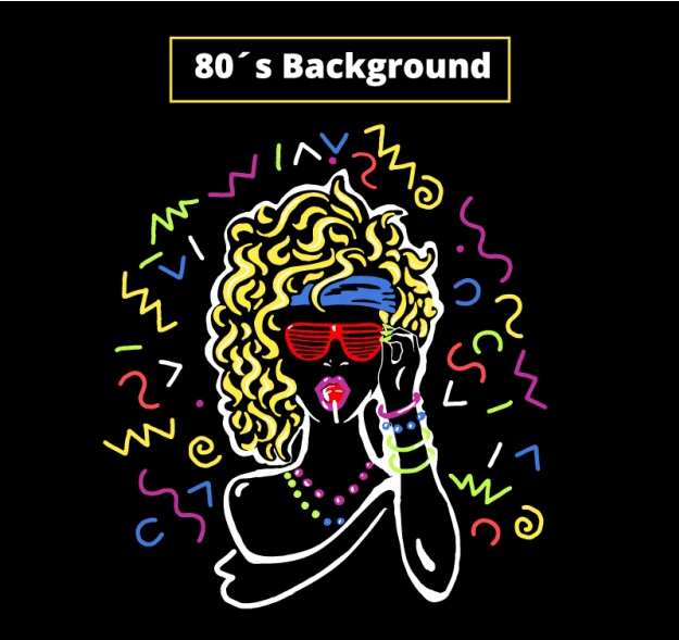 Darmowa grafika w stylu lat 80-tych