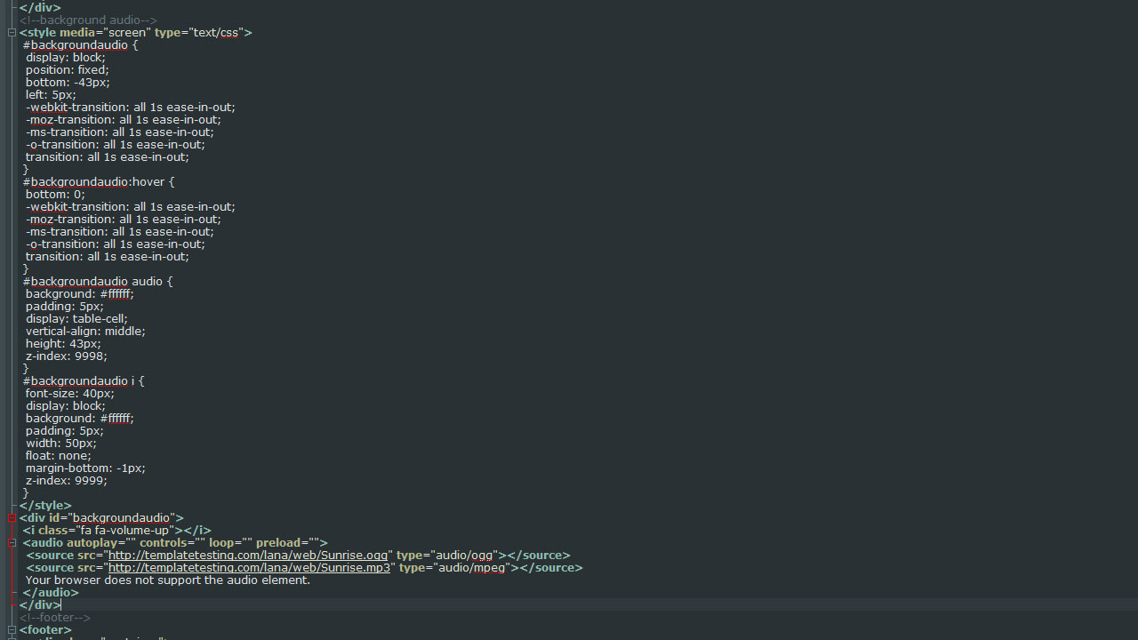 JS Animated How To Add A Background Music Using HTML Template 