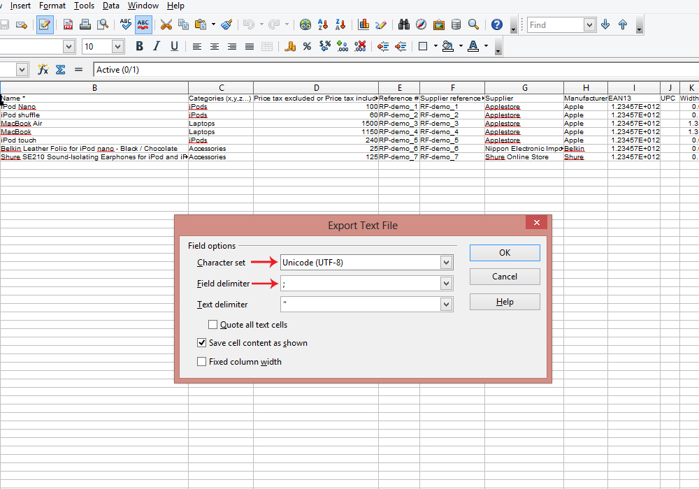 PrestaShop 1 6 x How To Create CSV File For Products Import 