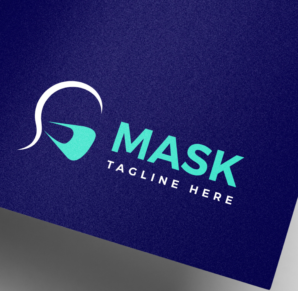 Creative Abstract Facial Mask Design Logo Template #100064