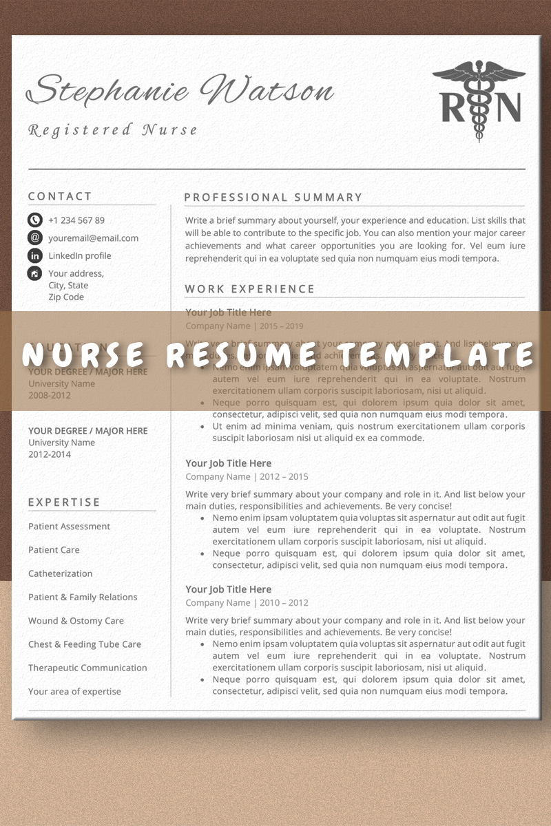 Stephanie Watson Ms Word Nurse Resume Template 100080
