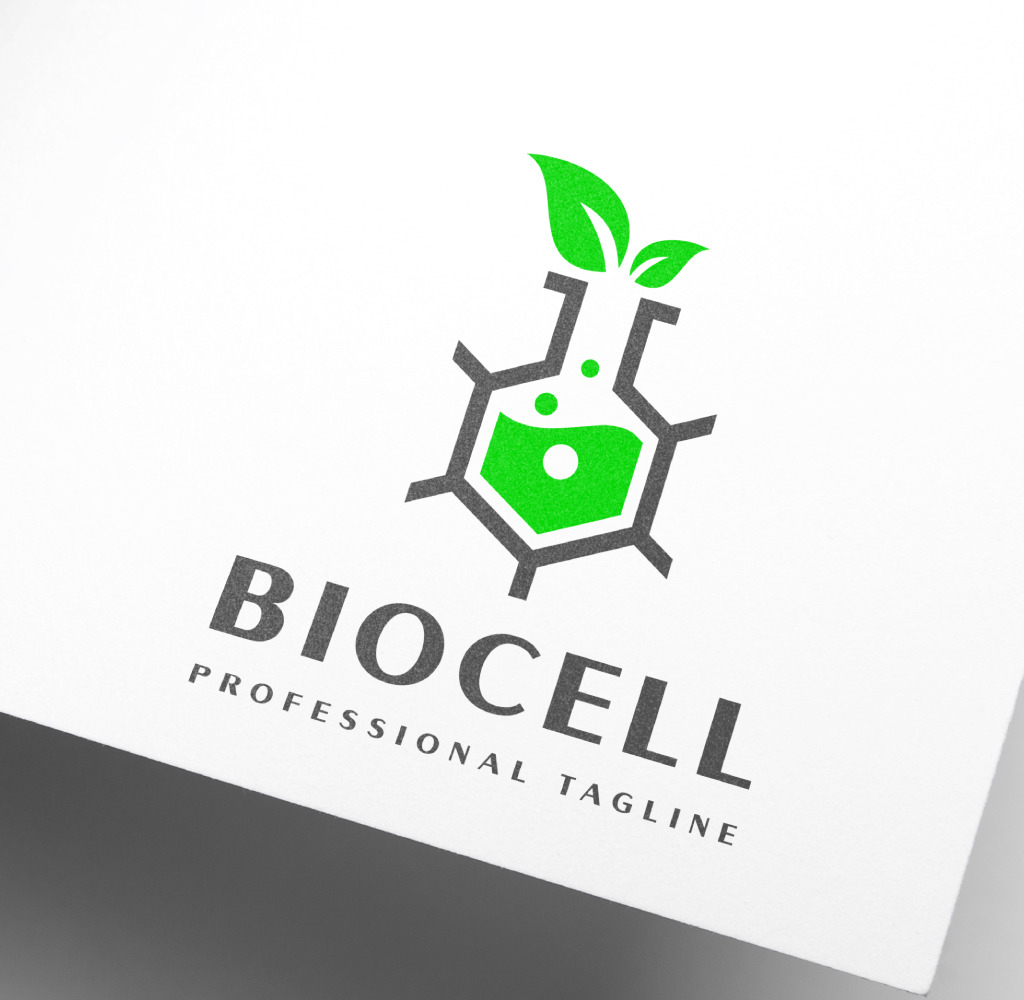 Natural Bio Cell Lab Logo Template #100609