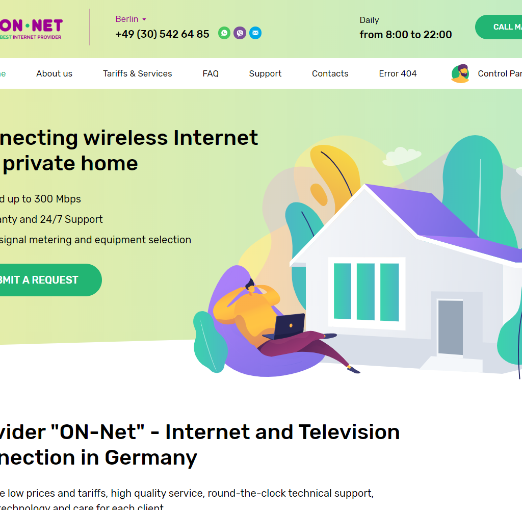 ON-Net â€“ Internet Service Providers Multipage HTML Template