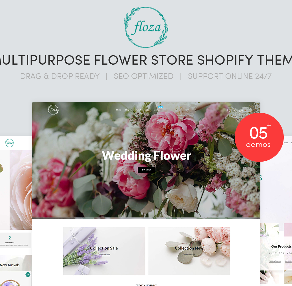 Floza - MultiPurpose Flower Store Shopify Theme #101712