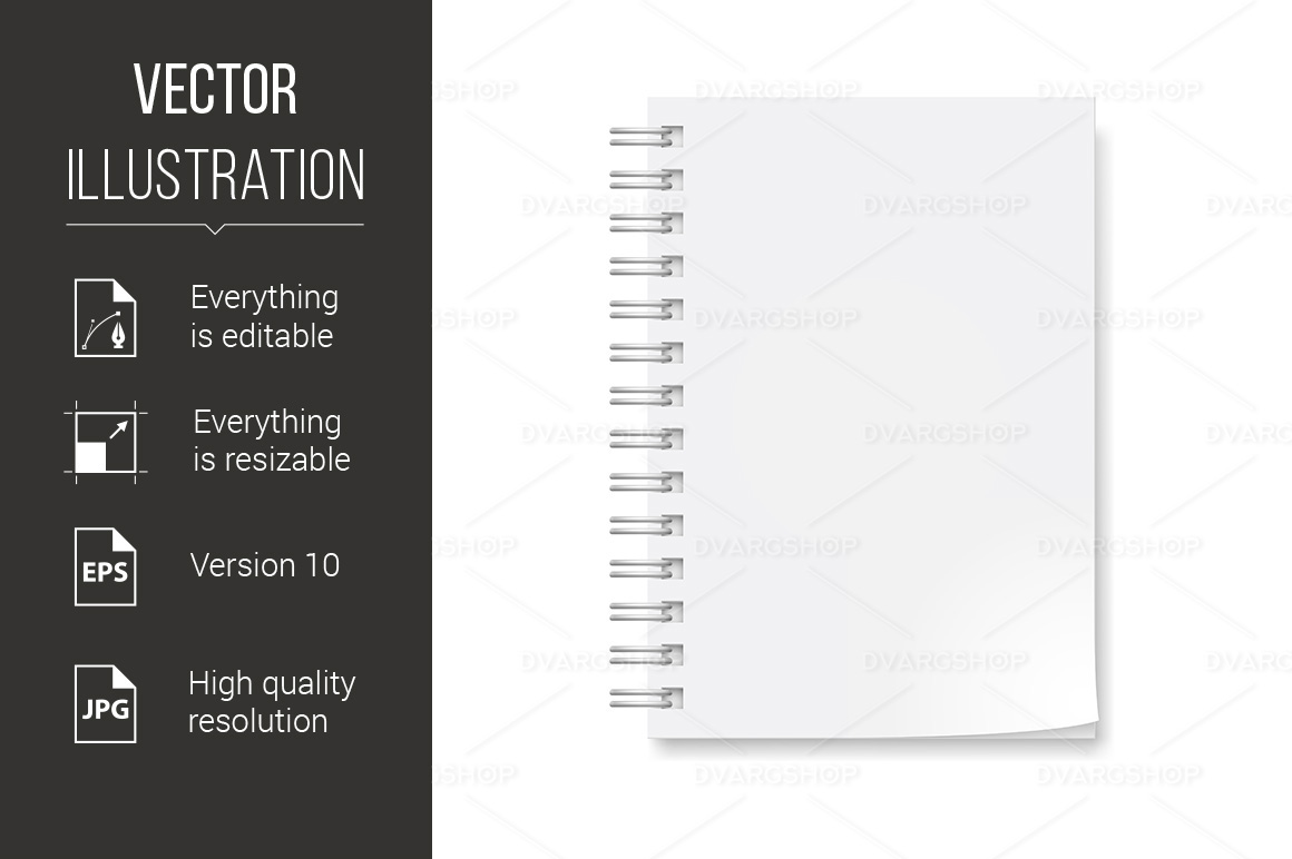 Download Realistic Notebook - Vector Image - Vector на тему графика Download Realistic Notebook - Vector Image - Vector на тему графика