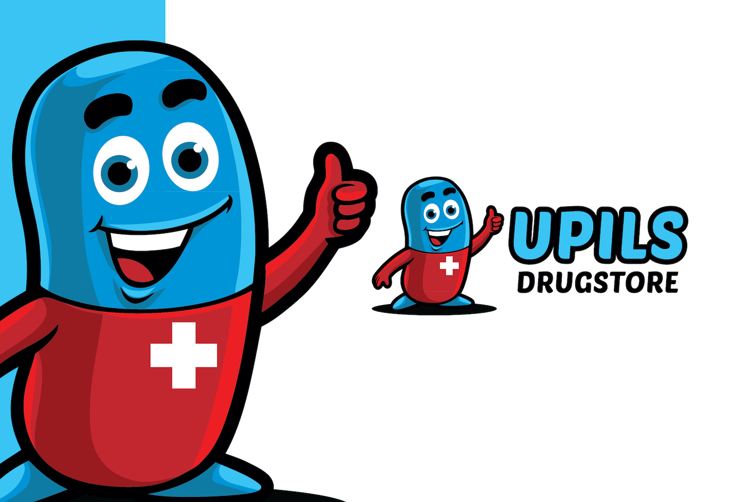 Download Drug Store Mascot Logo Template - Шаблон логотипа на тему графика