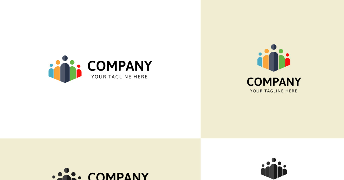 Modèle de logo de ressources humaines - TemplateMonster