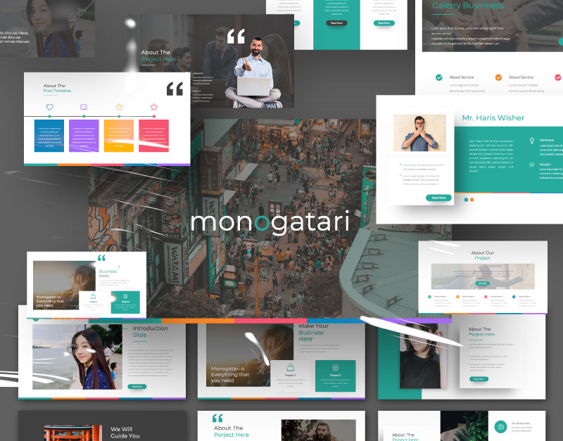 Monogatari Presentation Google Slides - TemplateMonster