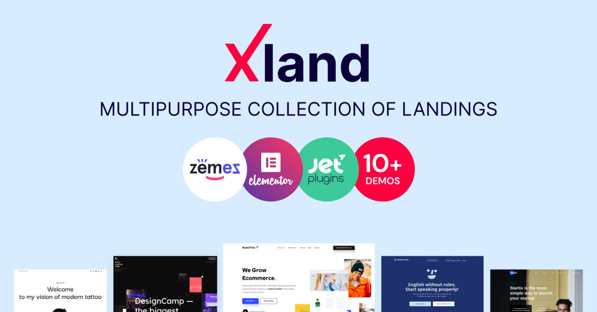 XLand - Multipurpose Collection of Landing Pages WordPress Theme