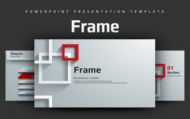 Modello PowerPoint con cornice #100201 - TemplateMonster