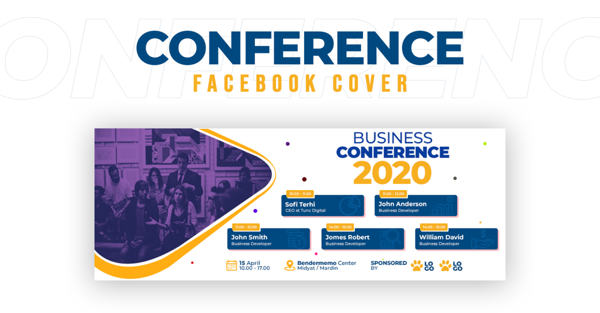 Conference Facebook Cover Social Media Template