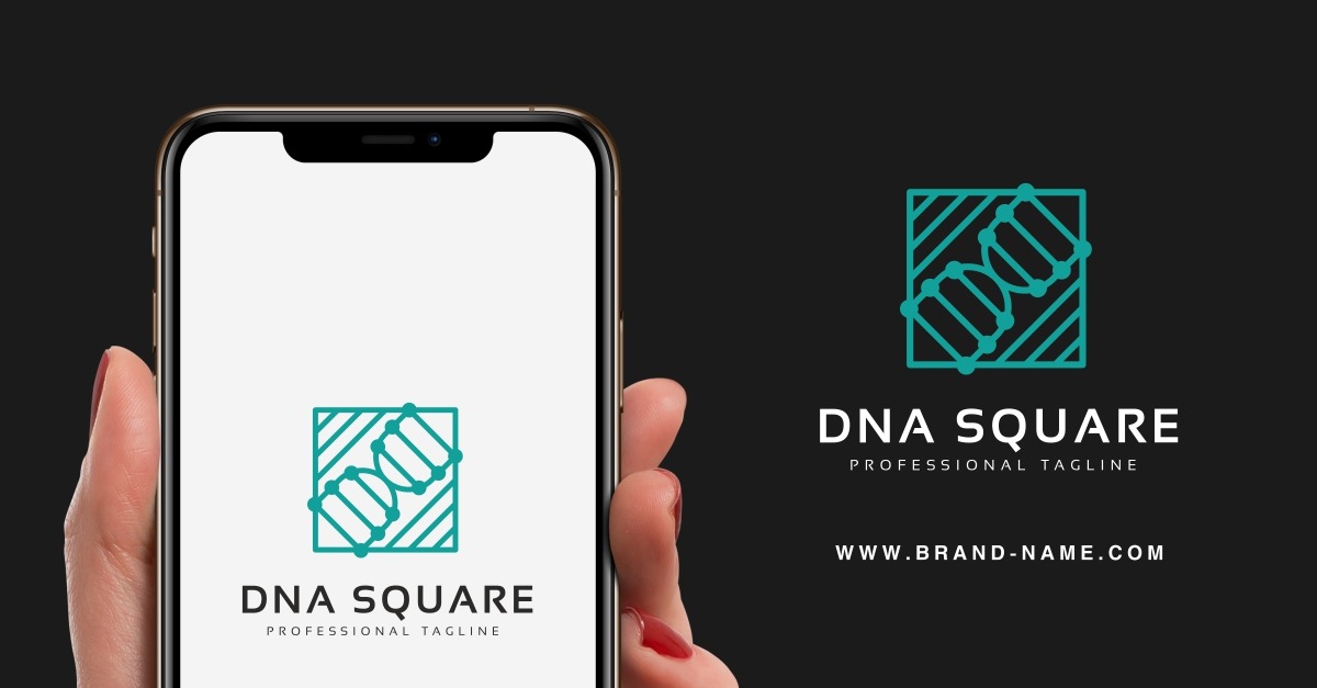 DNA Square Logo Template #100429 - TemplateMonster