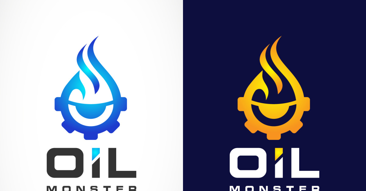 Otomotiv Canavar Dişli Petrol Gazı Logo Tasarımı