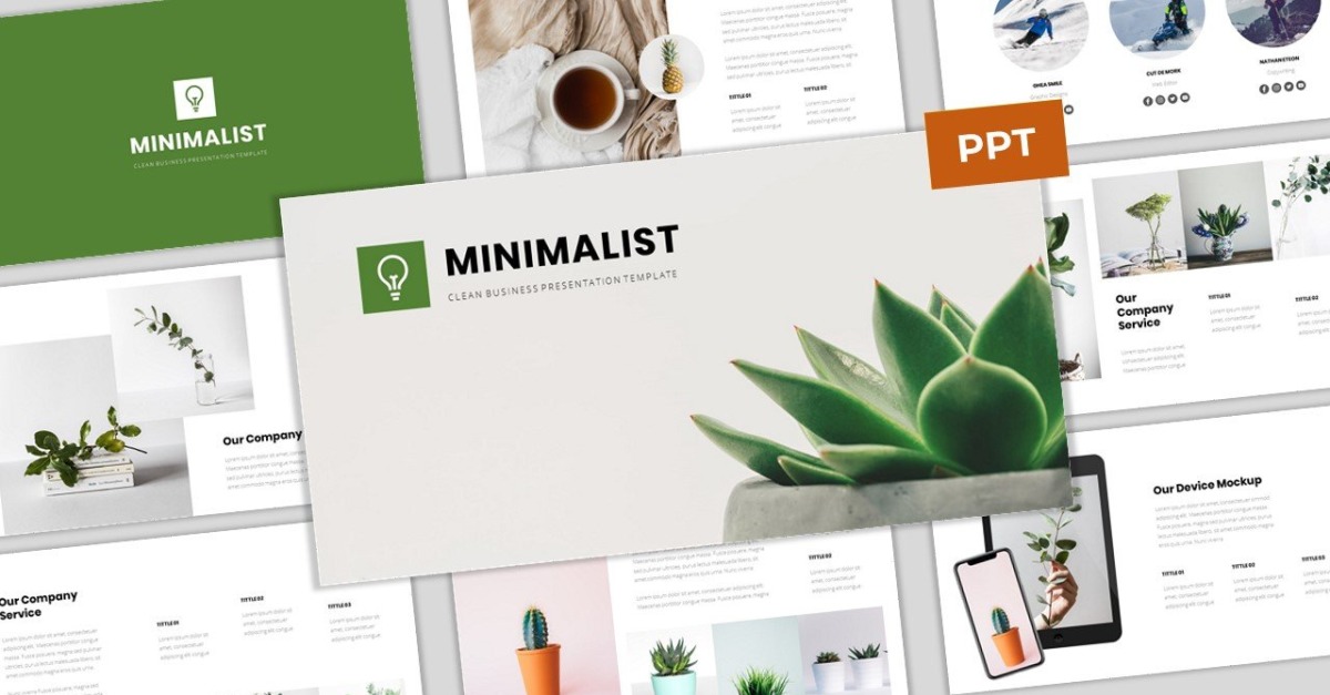 Minimalistisch - Einfache und moderne PowerPoint-Vorlage für Unternehmen