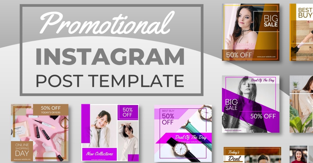 12 Promotional Instagram Post Template for Social Media