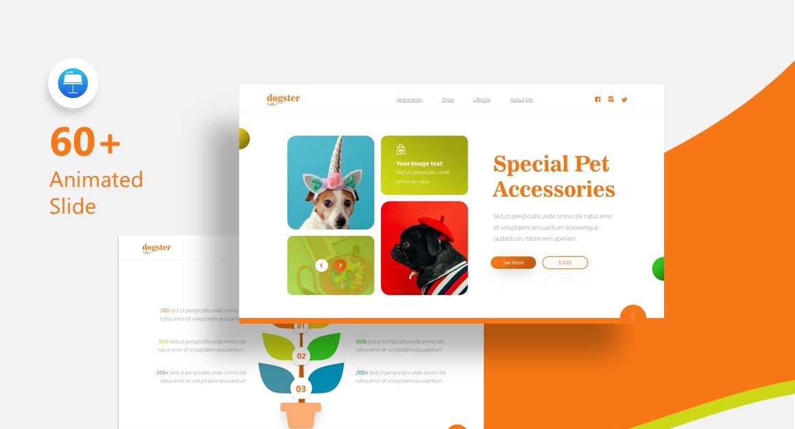 Dogster Animal Presentation Fully Animated - Keynote template