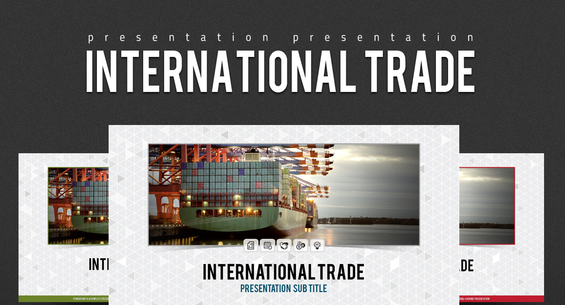 International Trade PowerPoint template - TemplateMonster