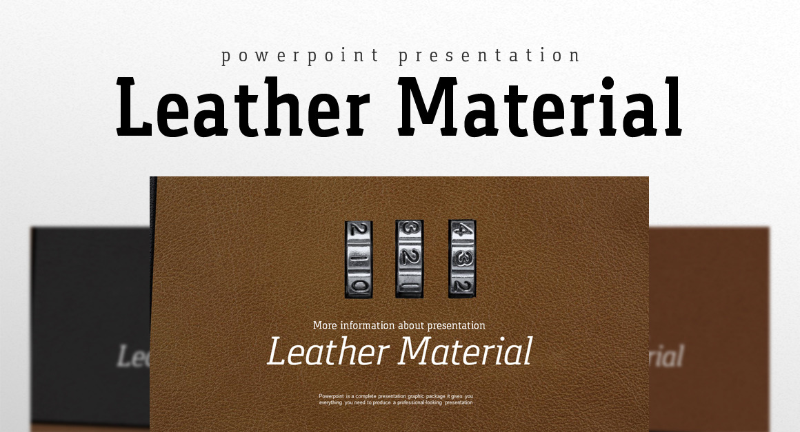 Leather Material PowerPoint template - TemplateMonster