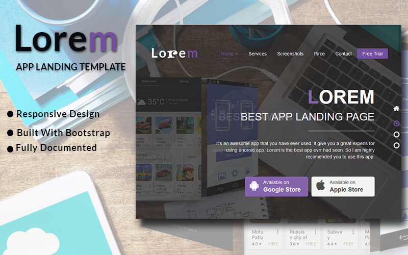 Lorem_Portfolio Landing Page Template - TemplateMonster