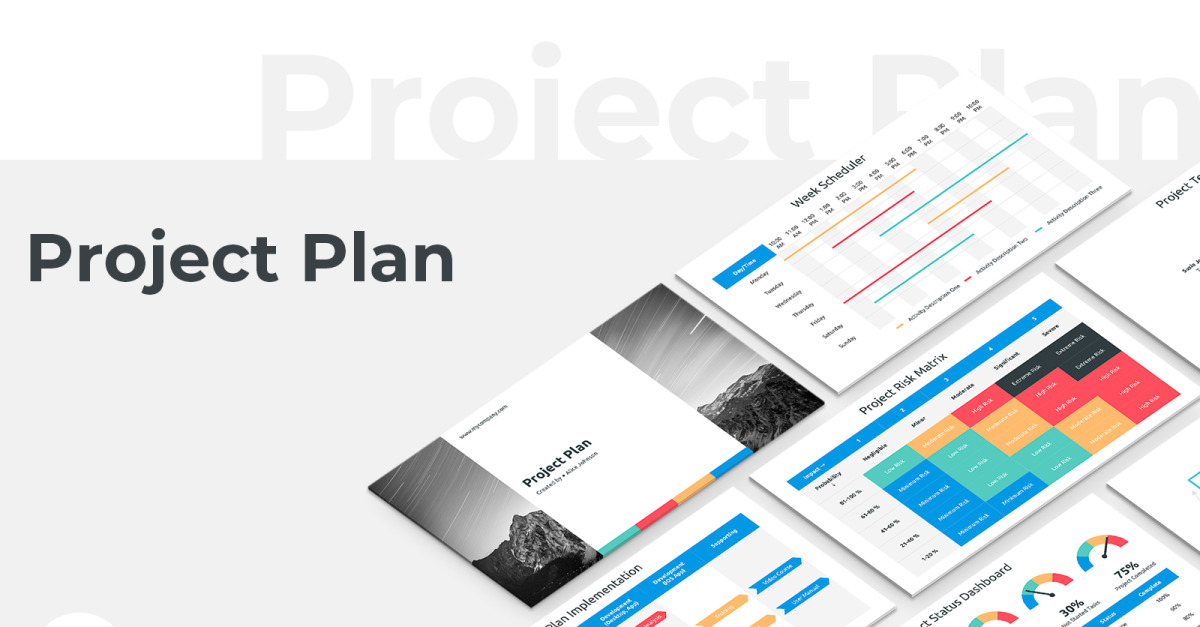 PowerPoint-Vorlage für Projektplanpräsentation
