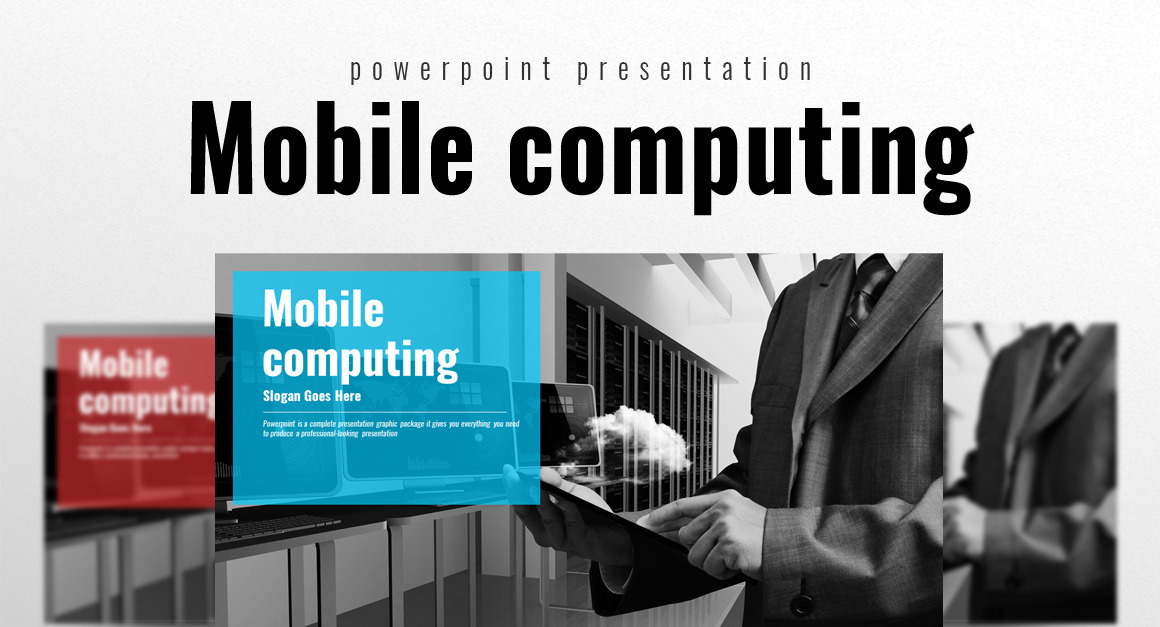 Modèle PowerPoint d'informatique mobile - TemplateMonster