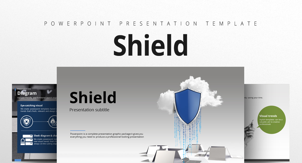 Shield PowerPoint template #102371 - TemplateMonster