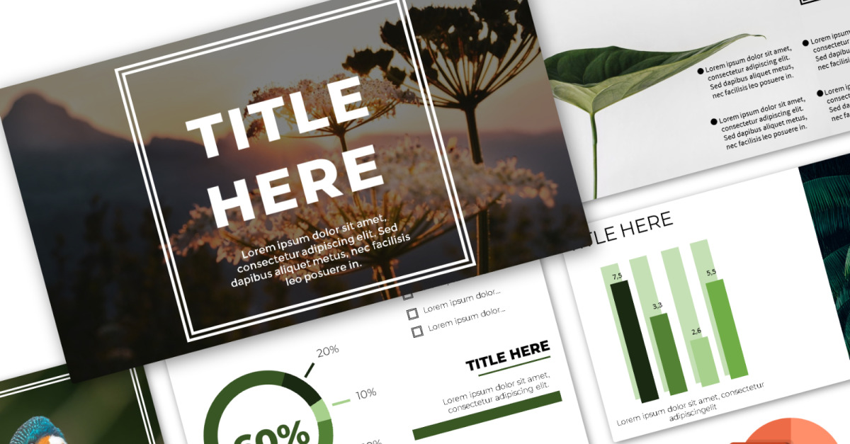Organic Nature PowerPoint template #102414 - TemplateMonster