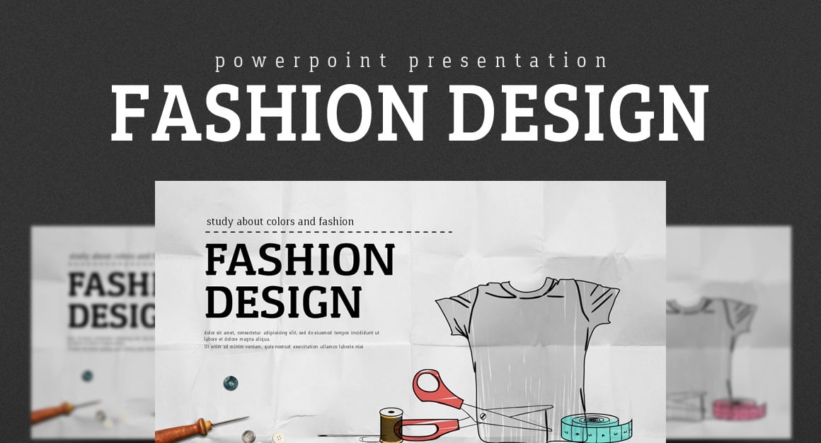 Fashion design PowerPoint template #102747 - TemplateMonster