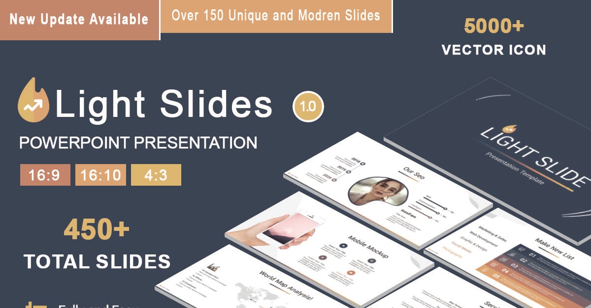 Light Slides PowerPoint template #102762 - TemplateMonster