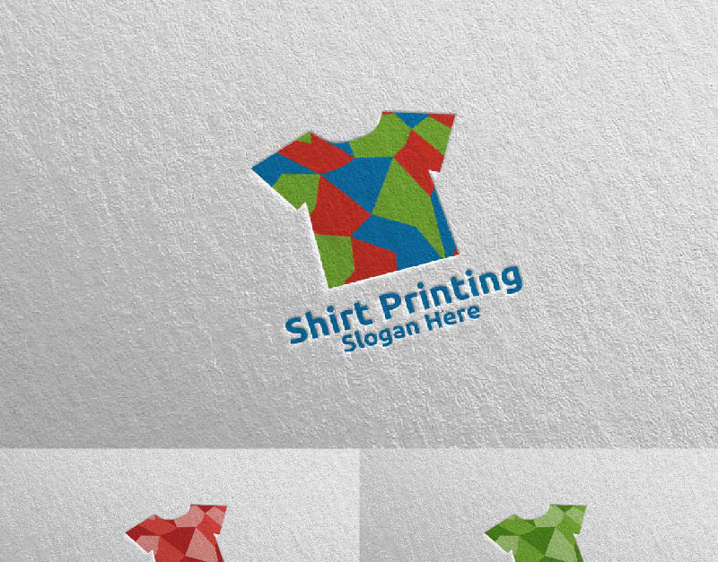 Tričko tisk společnosti vektorové logo šablona