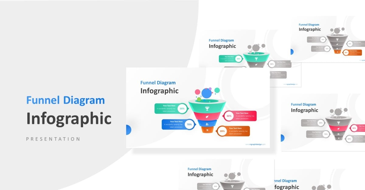Business Framework in Funnel Infographic Presentation PowerPoint template