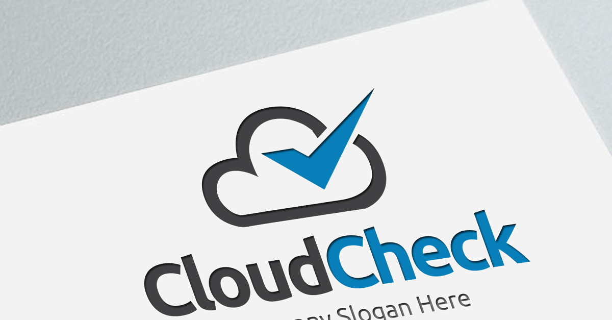 Cloud Check Logo Template #103055 - TemplateMonster