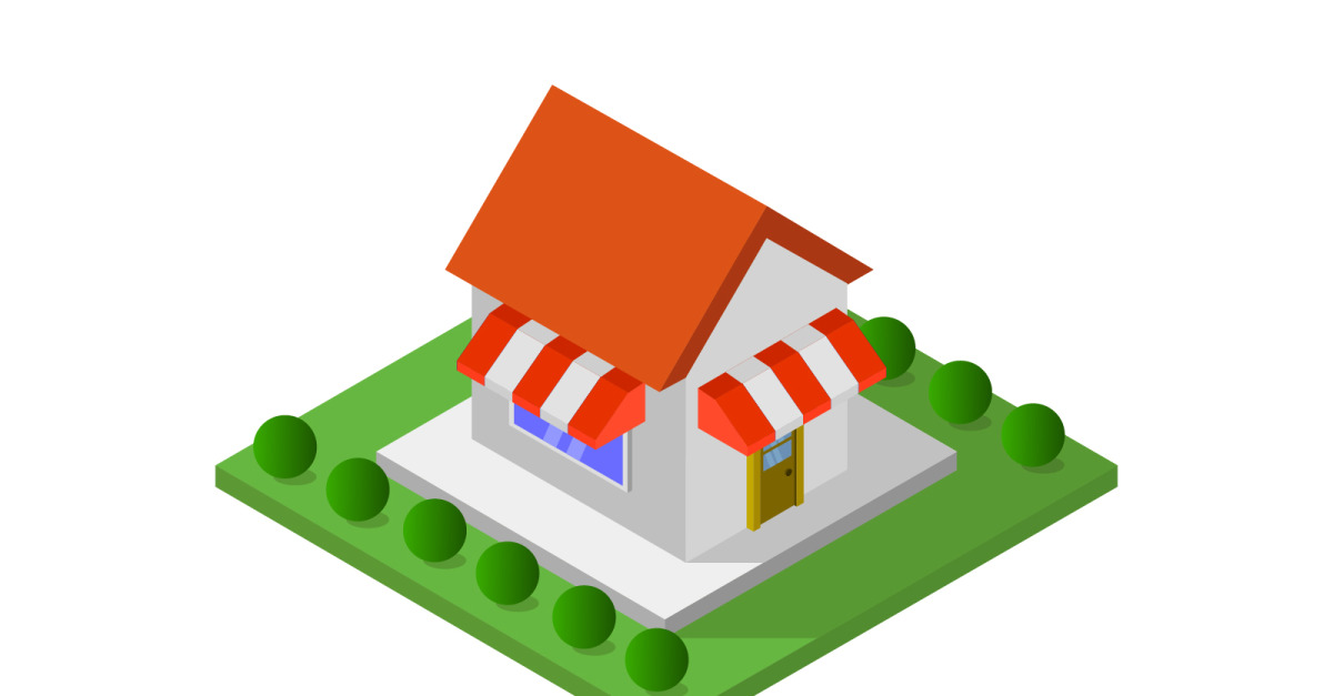 Isometric Shop - Vector Image #103154 - TemplateMonster