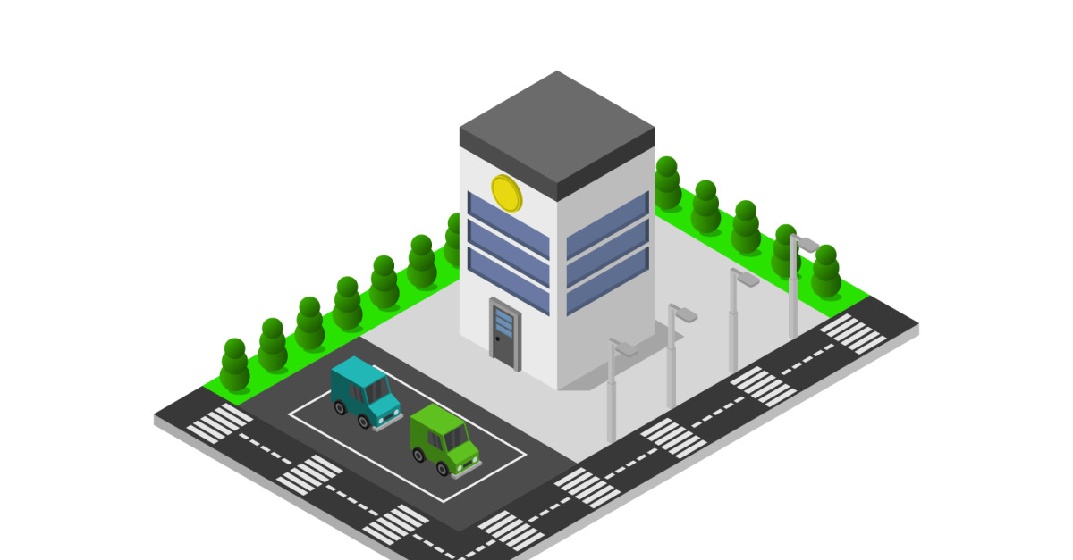 Isometric bank - Vector Image #103253 - TemplateMonster