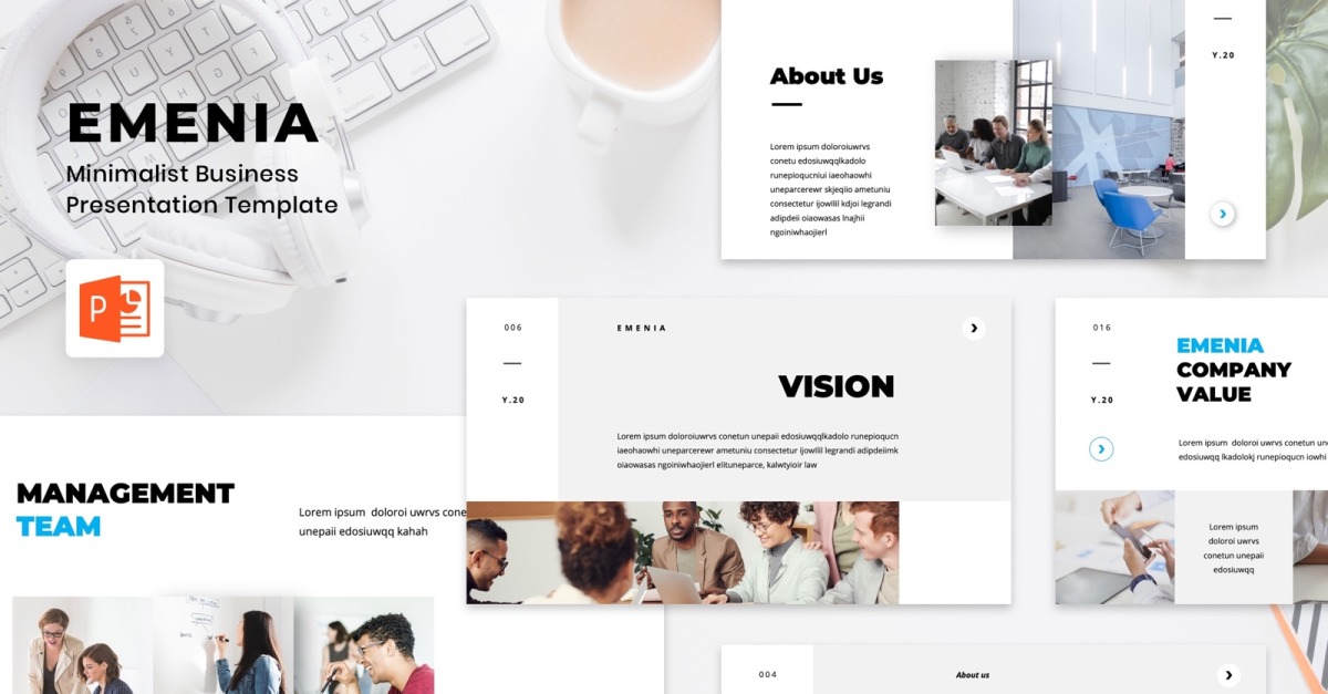MINIMALIST BUSINESS PowerPoint template - TemplateMonster