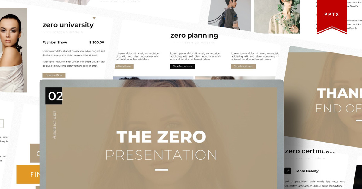 The Zero | PowerPoint template #103703 - TemplateMonster