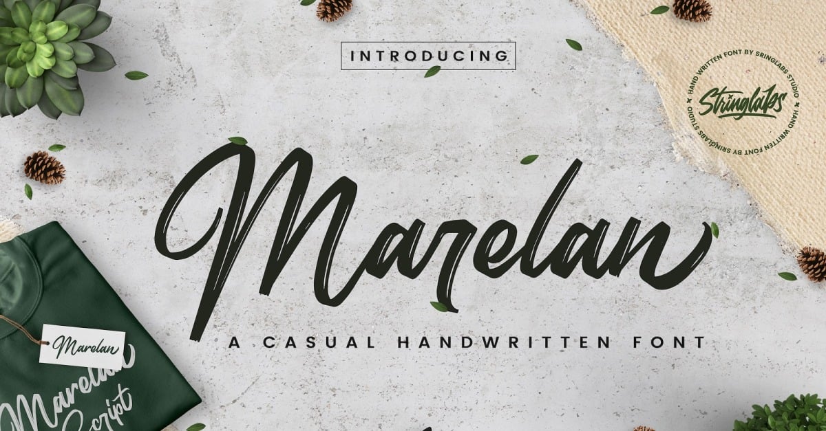Marelan - Casual Handwritten Font #103932 - TemplateMonster