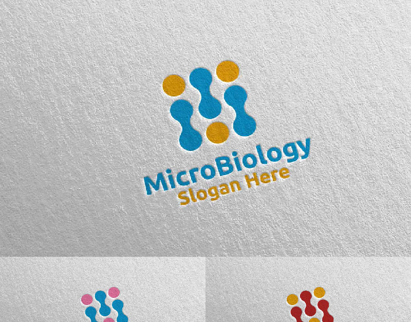 Micro Science and Research Lab Design Concept Logo Template