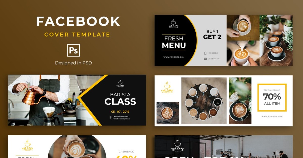 Barista Class Social Media Template #104360 - TemplateMonster