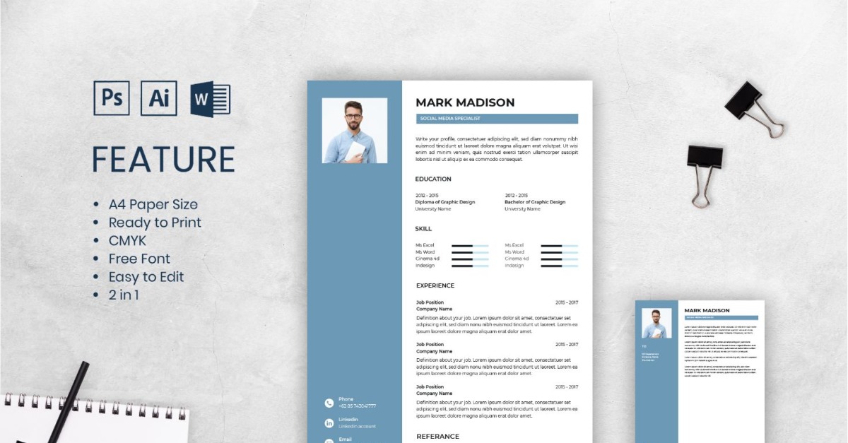 CV Mark Madison Resume Template #104371 - TemplateMonster