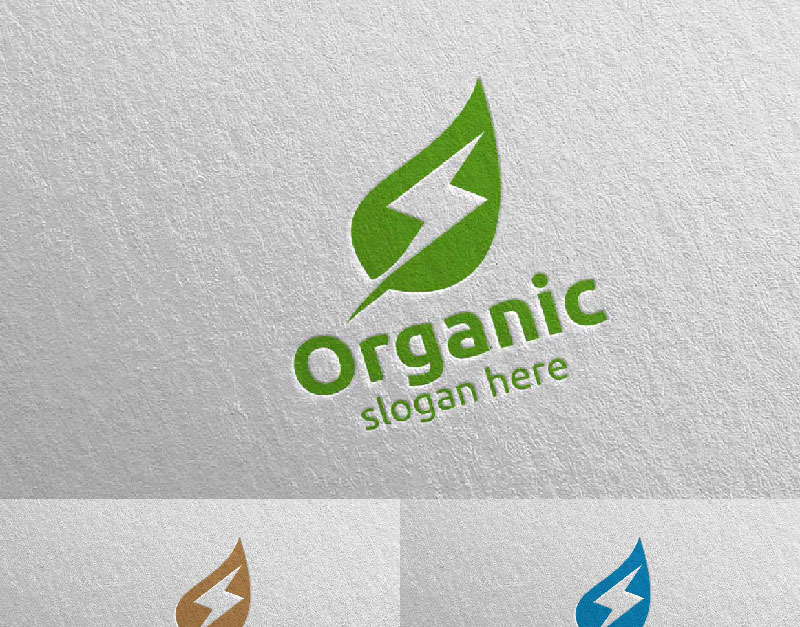 Modèle de logo de conception naturelle et organique rapide 11