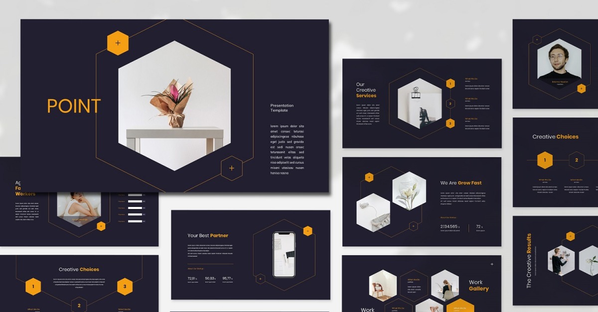 Point Creative Powerpoint Template Templatemonster