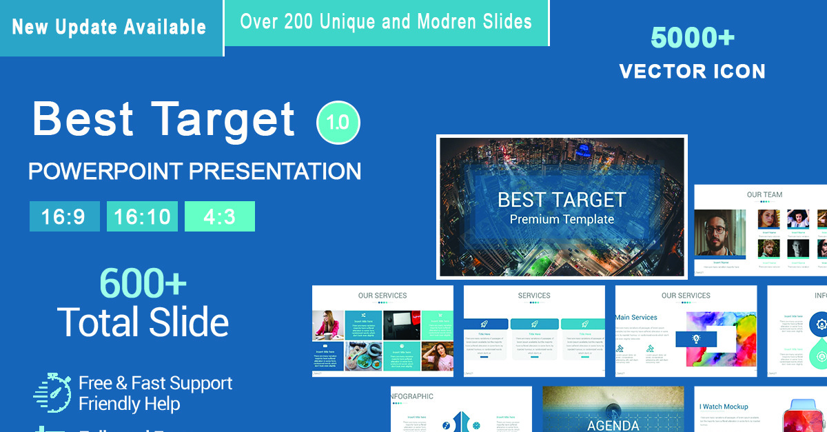 Best Target PowerPoint template #105060 - TemplateMonster