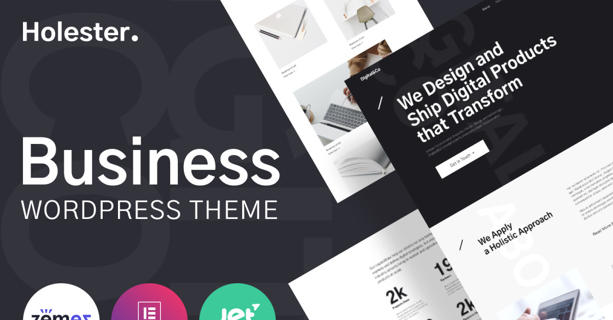 Holester - Business Services Website Template WordPress Theme