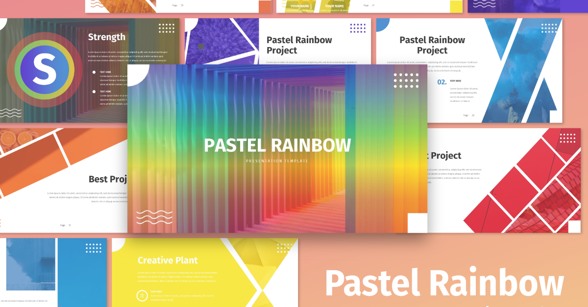 Pastel Rainbow - Multipurpose PowerPoint template