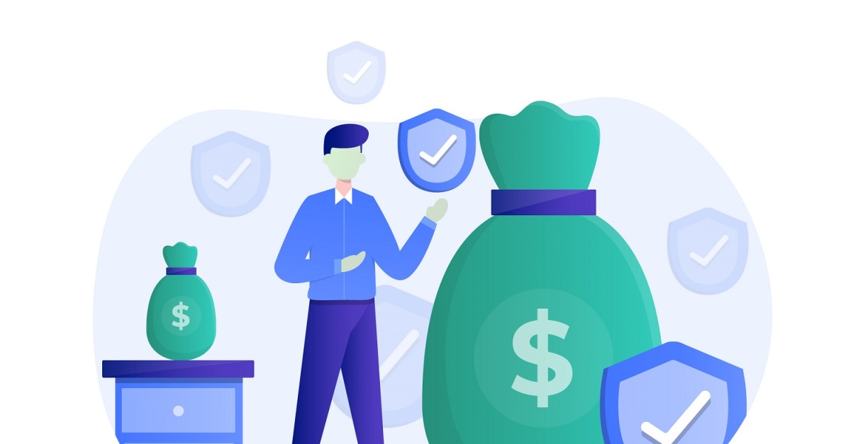 Illustration plate du concept d & # 39; assurance - image vectorielle