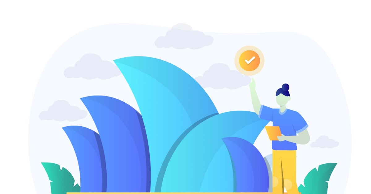 Monuments of Australia Flat Design - Vector Image