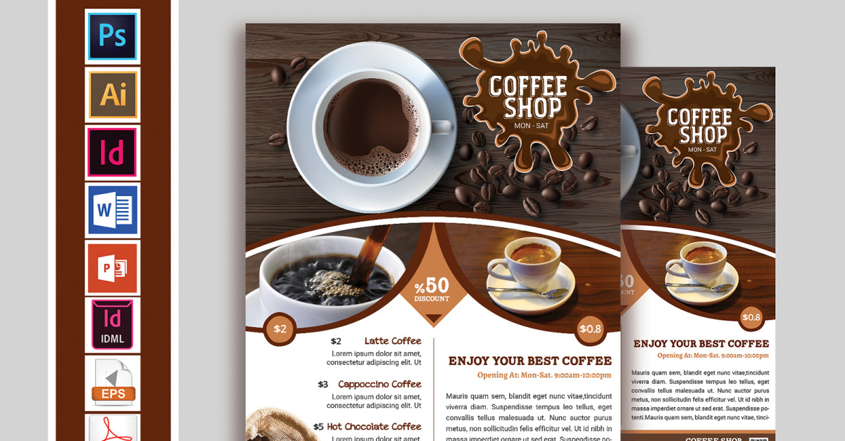 Coffee Shop Flyer Vol-01 - Corporate Identity Template