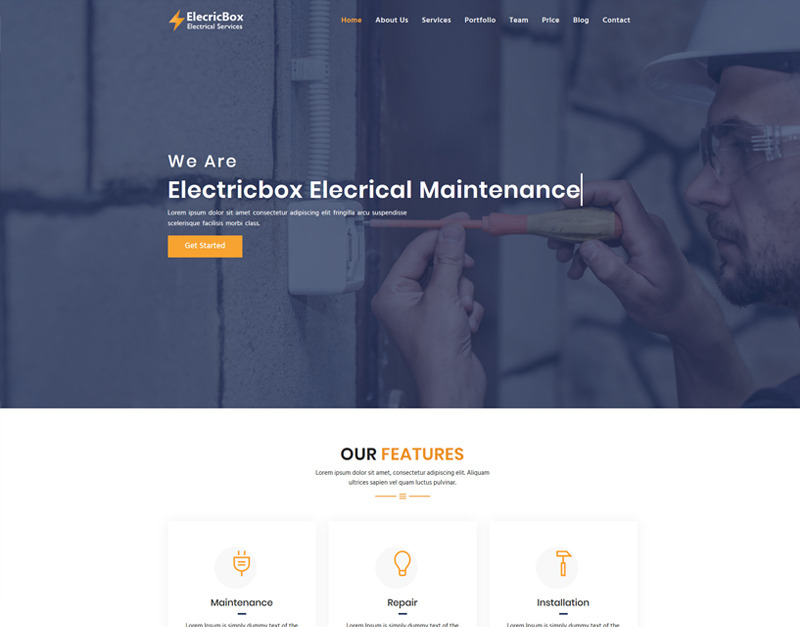 Electricbox Landing Page Template #107438 - TemplateMonster